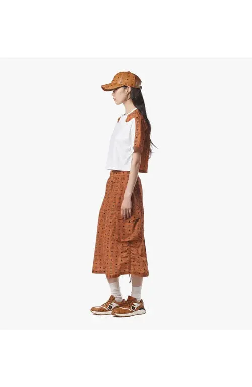 Mcm Monogram Print Skirt In Econyl