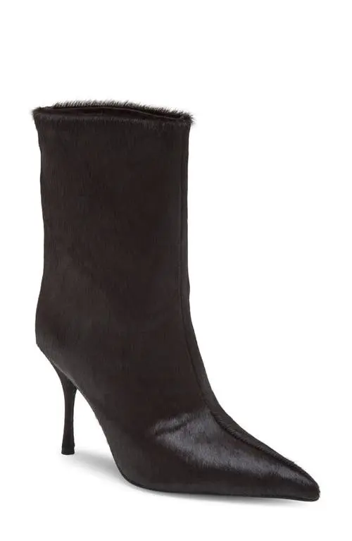 Jeffrey Campbell Raqib Genuine Calf Hair & Leather Bootie - Coffee