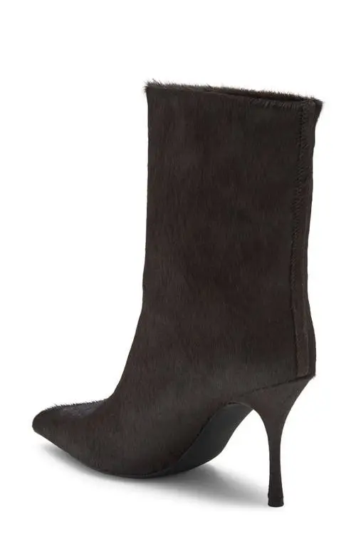 Jeffrey Campbell Raqib Genuine Calf Hair & Leather Bootie - Coffee