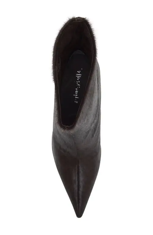 Jeffrey Campbell Raqib Genuine Calf Hair & Leather Bootie - Coffee