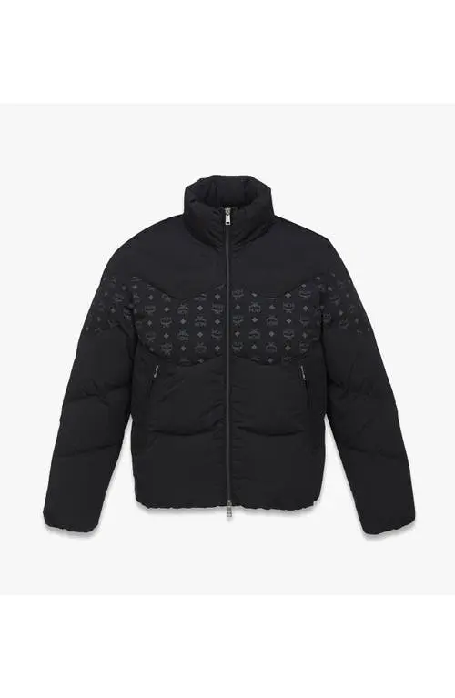 Mcm Monogram Print Puffer Jacket In Econyl
