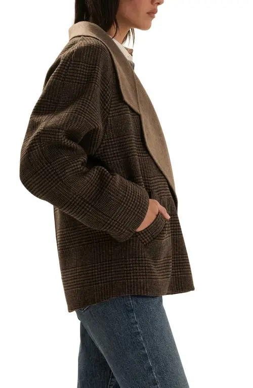 FAVORITE DAUGHTER Cameron Houndstooth Coat - Ganache Houndstooth
