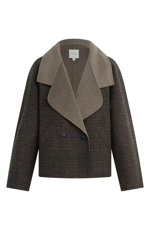 FAVORITE DAUGHTER Cameron Houndstooth Coat - Ganache Houndstooth