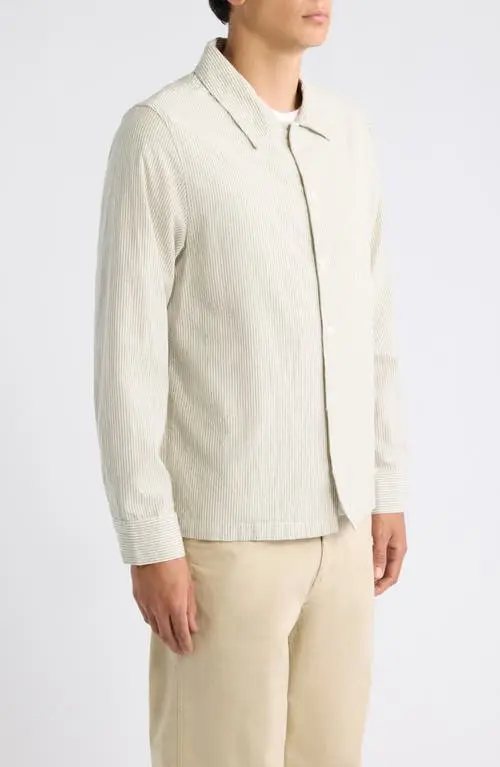 RHYTHM Bank Stripe Long Sleeve Button Shirt
