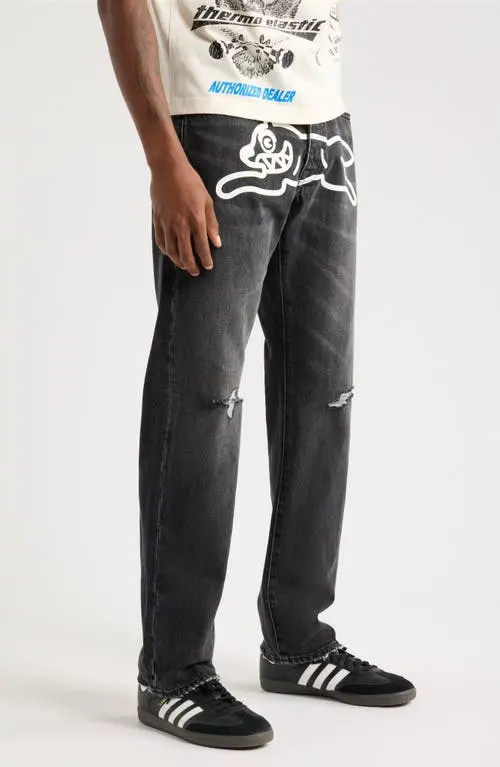 ICECREAM Lavender Cotton Distressed Jeans