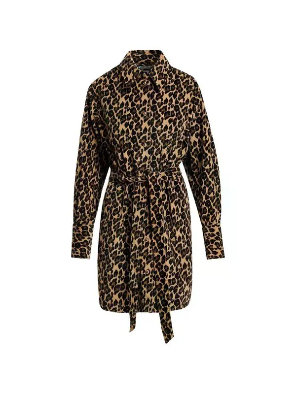 Essentiel Antwerp Kustody Leopard-print Shirt Mini Dress