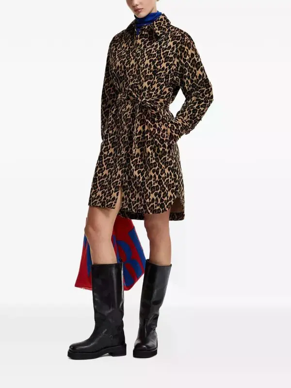 Essentiel Antwerp Kustody Leopard-print Shirt Mini Dress