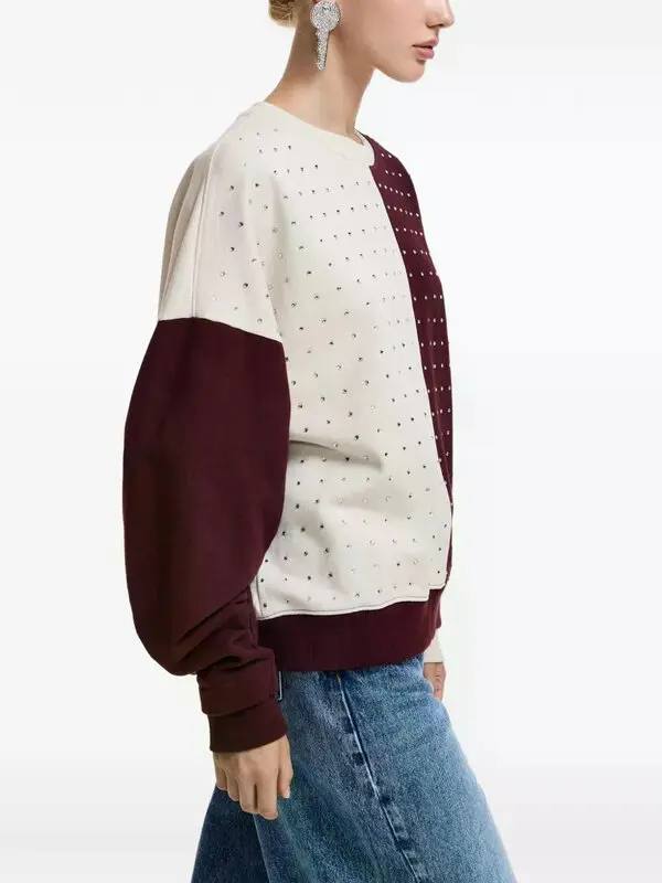 Essentiel Antwerp Rhinestone-embellished Color-block Sweatshirt