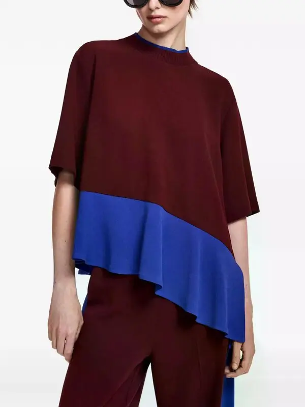 Essentiel Antwerp Asymmetric Colour-block Top
