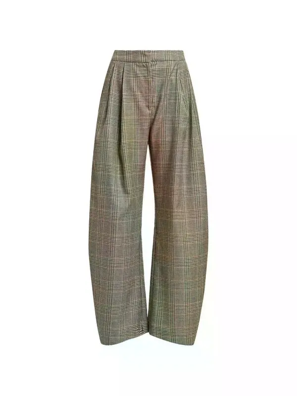 Essentiel Antwerp Checked Barrel-leg Trousers