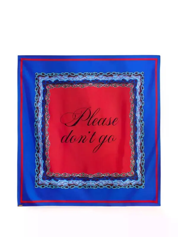 Essentiel Antwerp Klassik Chain-print Scarf - Blue