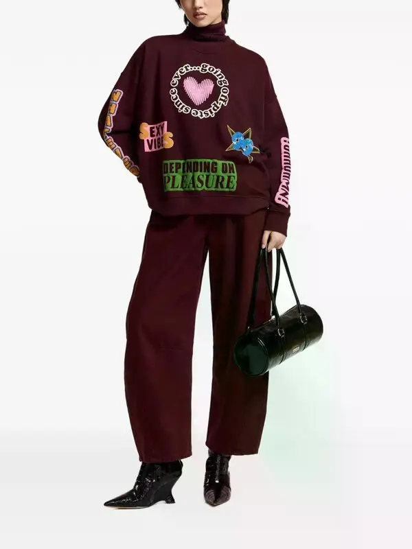 Essentiel Antwerp Graphic-print Sequin-embellished Sweatshirt