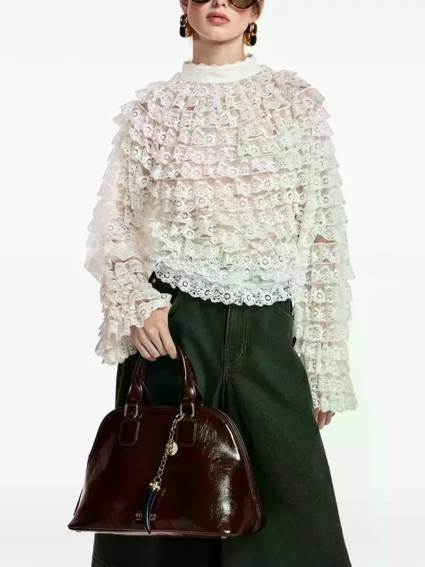 Essentiel Antwerp Kashvi Ruffled Lace Blouse
