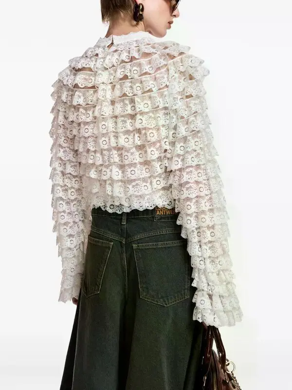 Essentiel Antwerp Kashvi Ruffled Lace Blouse