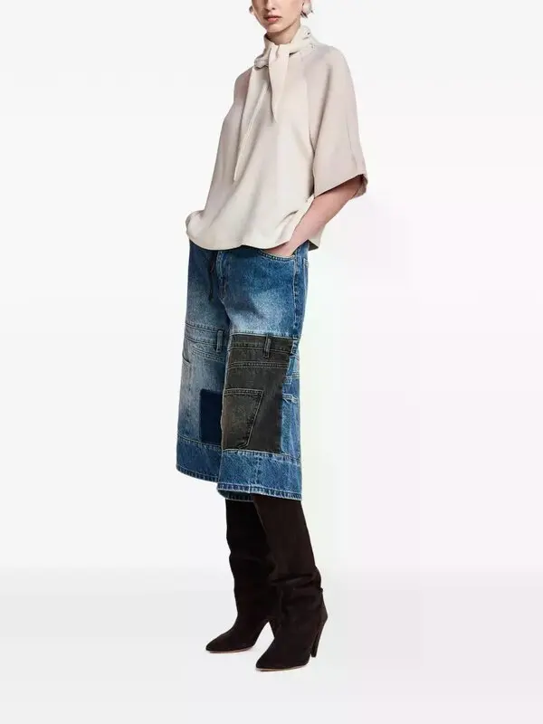 Essentiel Antwerp Tie-neck Raglan-sleeve Blouse