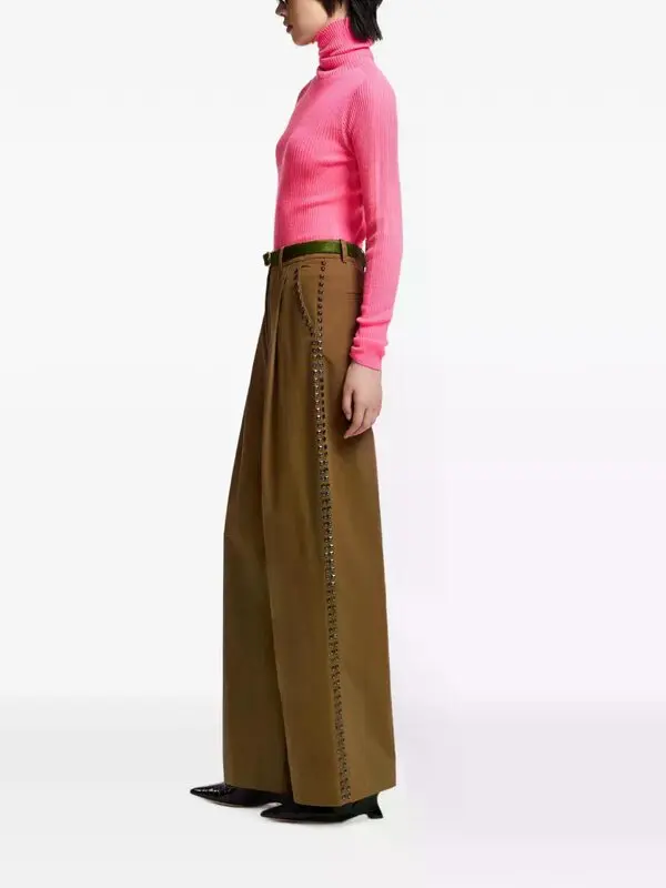 Essentiel Antwerp Stud-embellished Pleated Palazzo Pants