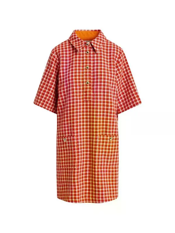 Essentiel Antwerp Kooky Checked A-line Mini Dress