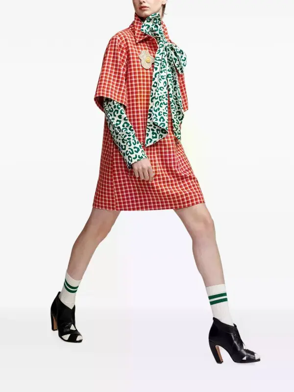Essentiel Antwerp Kooky Checked A-line Mini Dress