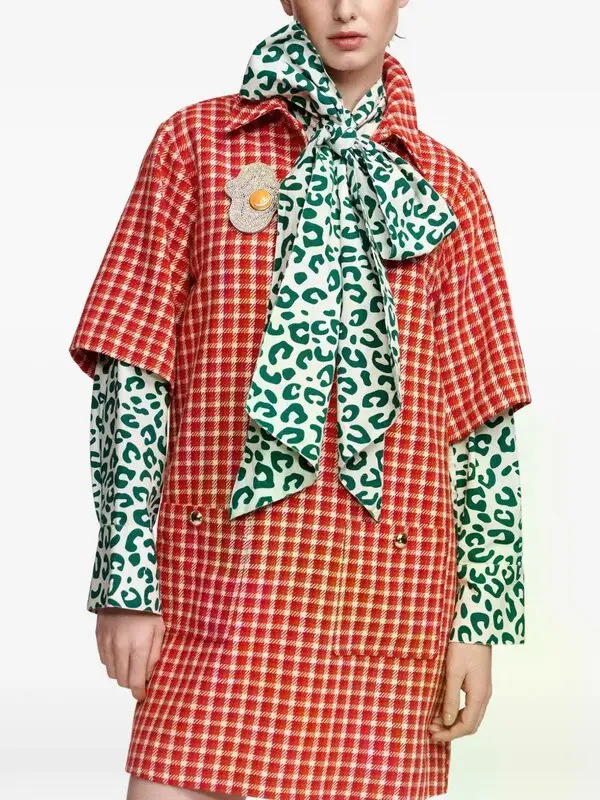 Essentiel Antwerp Kooky Checked A-line Mini Dress