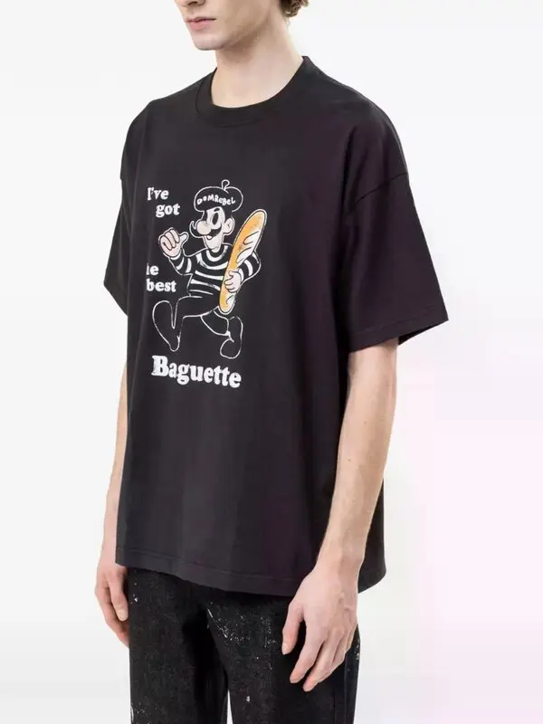 DOMREBEL Baguette Cartoon-print Boxy T-shirt