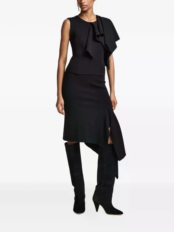 Essentiel Antwerp Asymmetric Ruffled Midi Skirt