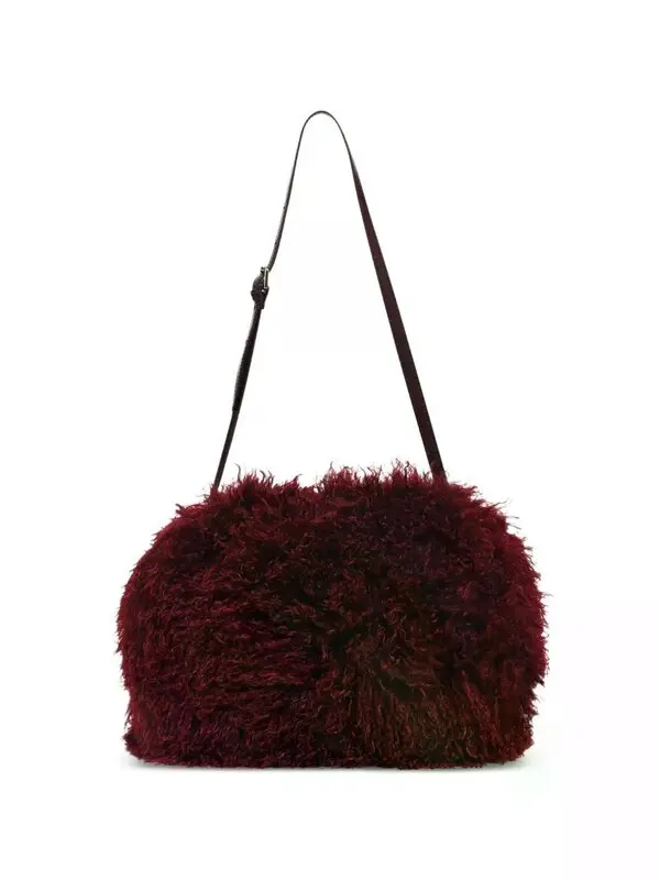 Essentiel Antwerp Katerinfaux-fur Shoulder Bag - Red