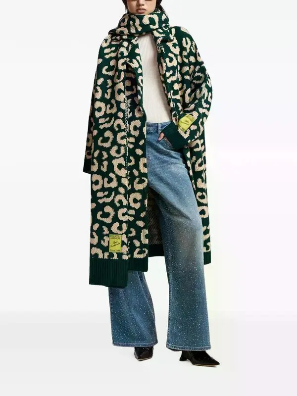 Essentiel Antwerp Keo Leopard-jacquard Cardigan