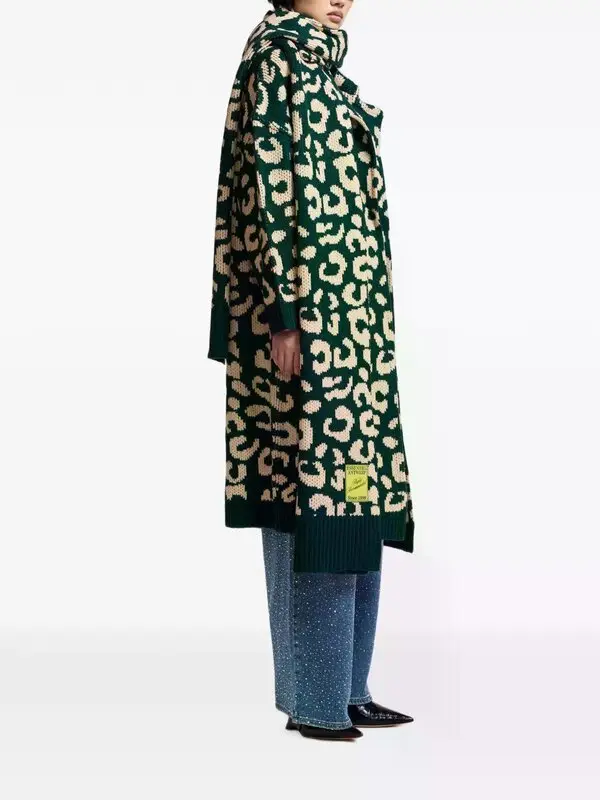 Essentiel Antwerp Keo Leopard-jacquard Cardigan