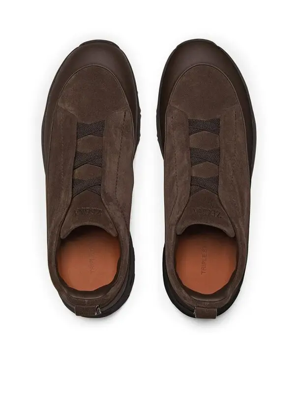 Zegna Triple Stitch™ Monte Sneaker In Leather And Suede