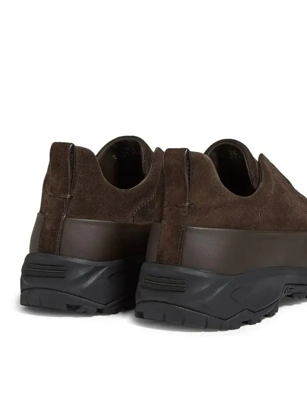 Zegna Triple Stitch™ Monte Sneaker In Leather And Suede
