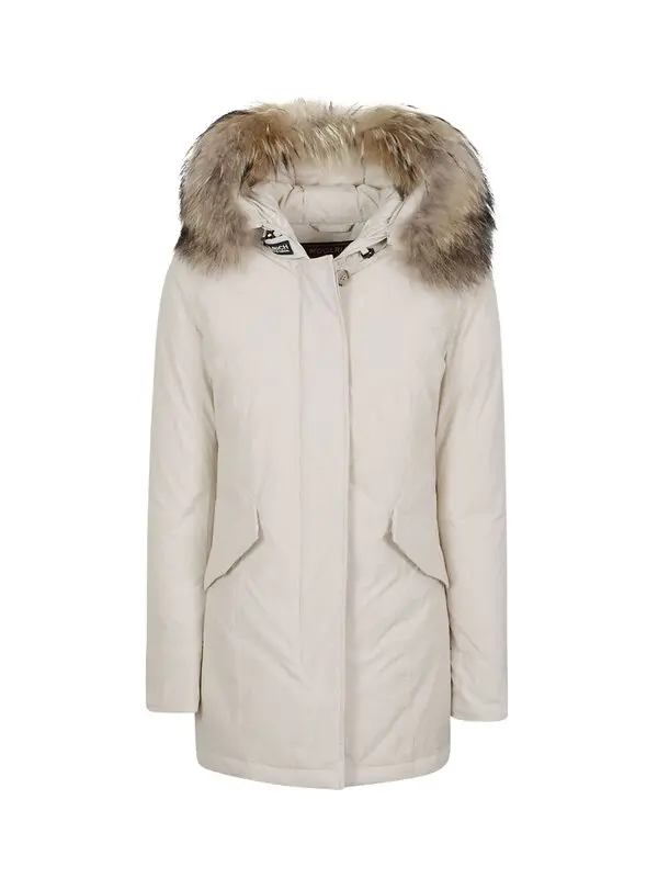 Woolrich Luxury Arctic Raccoon Parka - White
