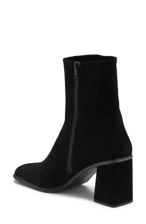 Jeffrey Campbell Theressa Block Heel Bootie - Black Suede