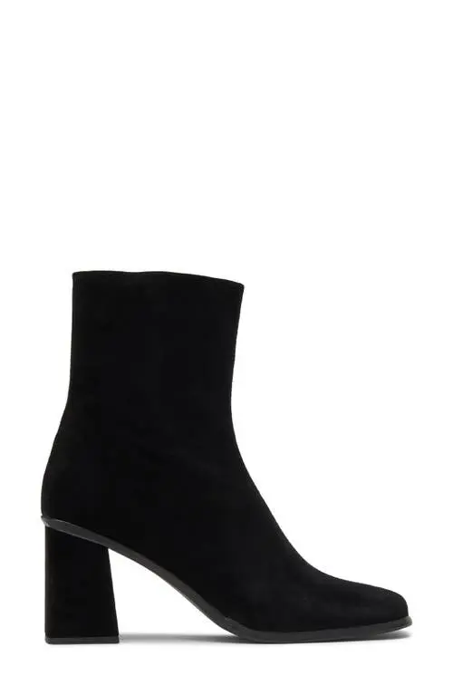 Jeffrey Campbell Theressa Block Heel Bootie - Black Suede