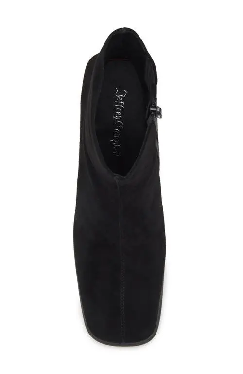 Jeffrey Campbell Theressa Block Heel Bootie - Black Suede