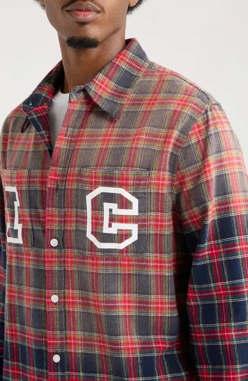 ICECREAM Grapefruit Cotton Graphic Button-up Shirt