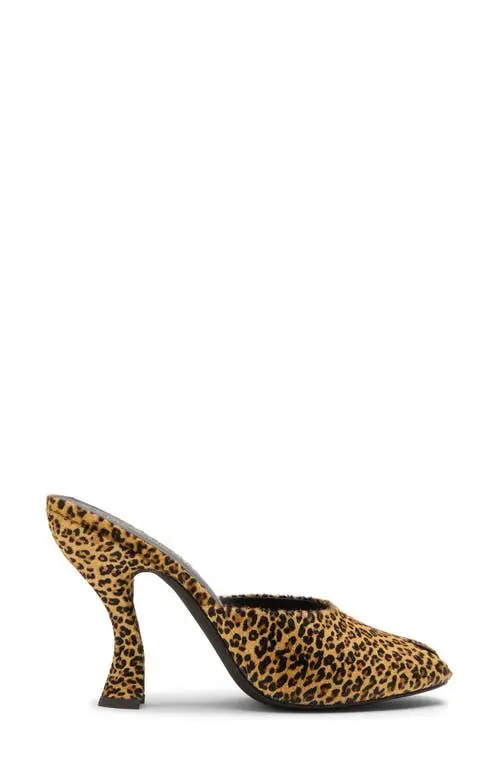 Jeffrey Campbell Fresa Leopard Calf Hair Peep Toe Pump