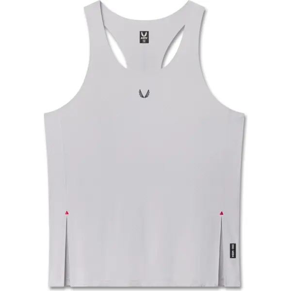 ASRV Aerotex Perforated Racerback Run Tank - Slate Grey