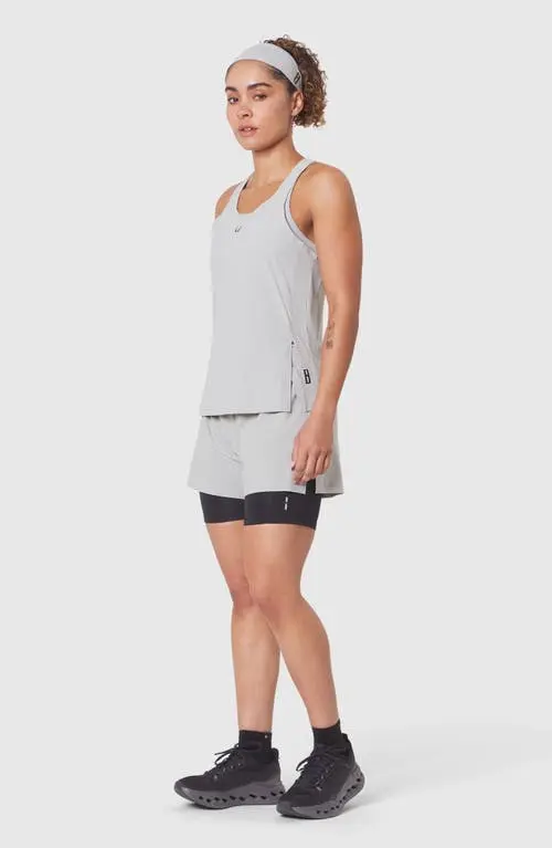 ASRV Aerotex Perforated Racerback Run Tank - Slate Grey