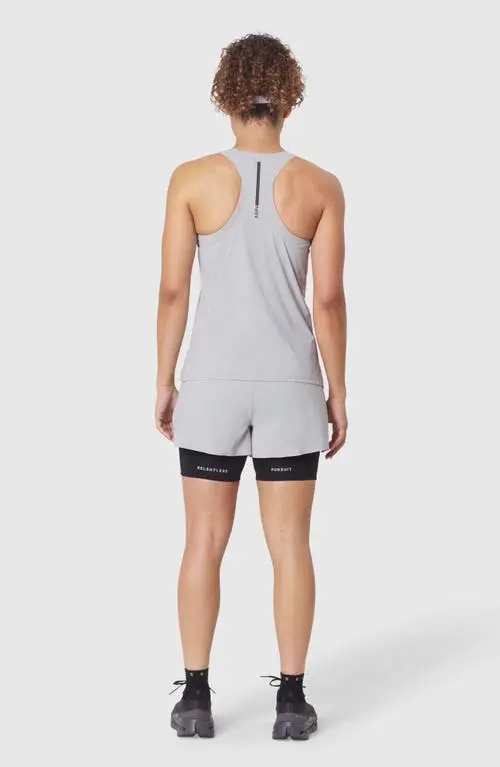 ASRV Aerotex Perforated Racerback Run Tank - Slate Grey