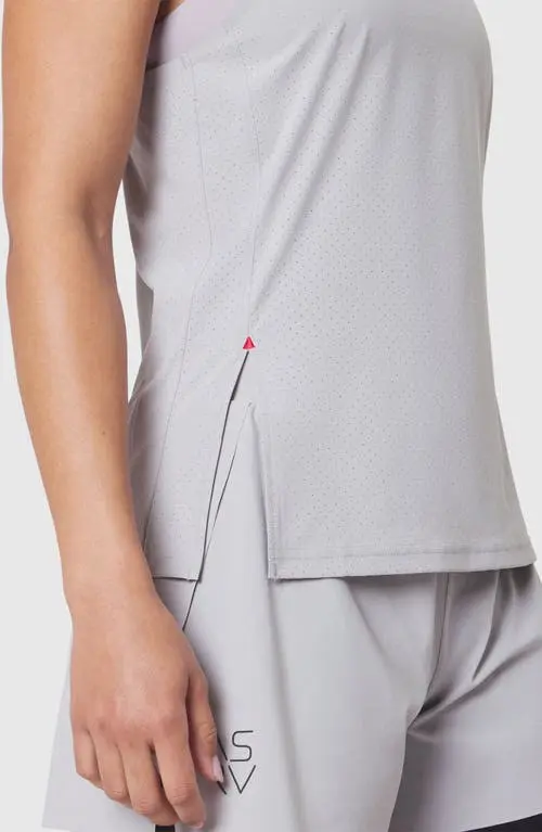ASRV Aerotex Perforated Racerback Run Tank - Slate Grey