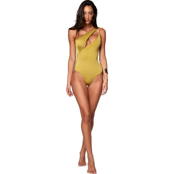 CHERINA  BEACHWEAR Cherina Beachwear Sindy One-shoulder Cut-out Swimsuit