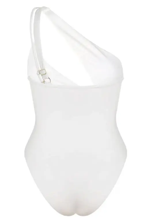 CHERINA  BEACHWEAR Cherina Beachwear Sindy One-shoulder Front Cut-out One-piece Swimsuit - White