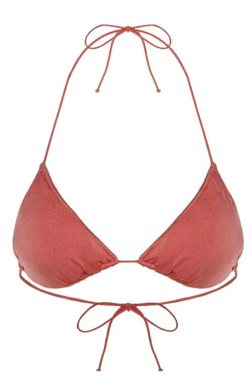 CHERINA  BEACHWEAR Cherina Beachwear Ciara Triangle Removable Padding With Ties Bikini Top