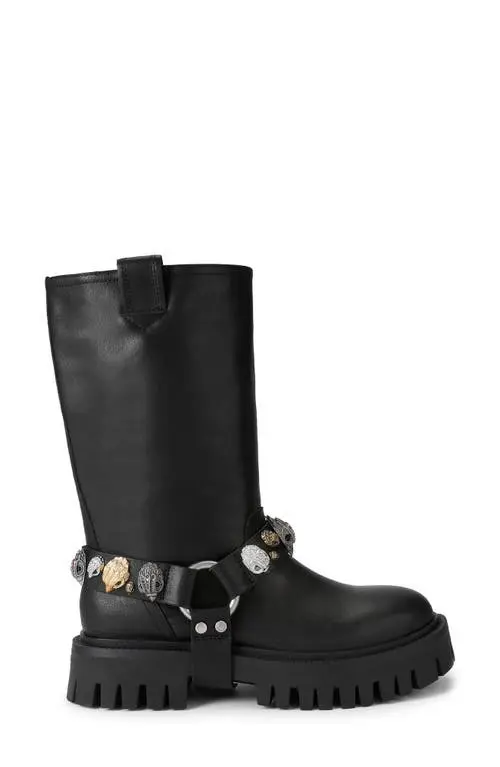 Kurt Geiger Eagles Harness Leather Biker Boot