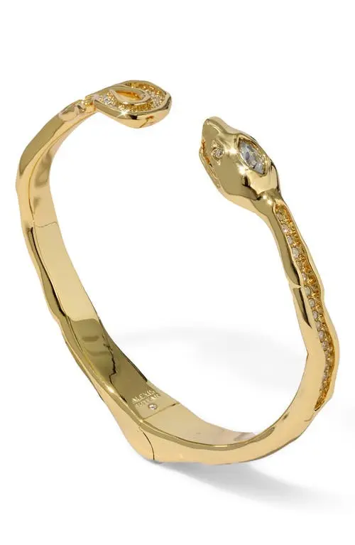 Alexis Bittar Serpent Crystal Bypass Hinge Bangle