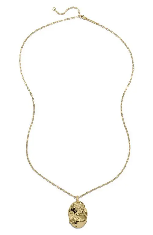 Alexis Bittar Brut 14k Plated Lion Charm Pendant Necklace
