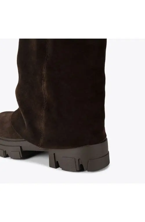 Kurt Geiger Stomp Leather Foldover Boot