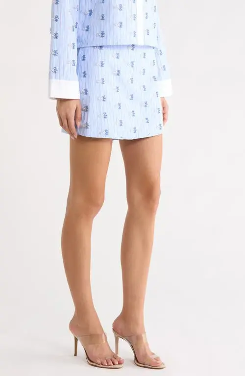 MAUDE CLUB Spencer Beaded Striped Skort
