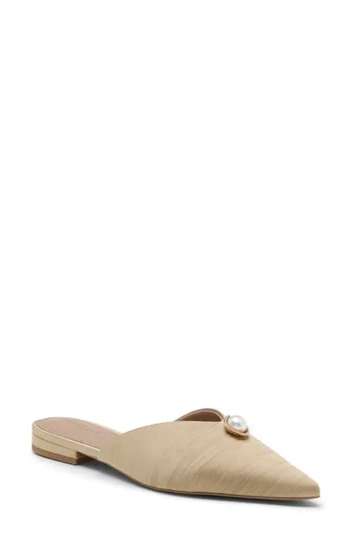 CECILIA NEW YORK Beatrice Pointed Toe Mule - Bronze Satin