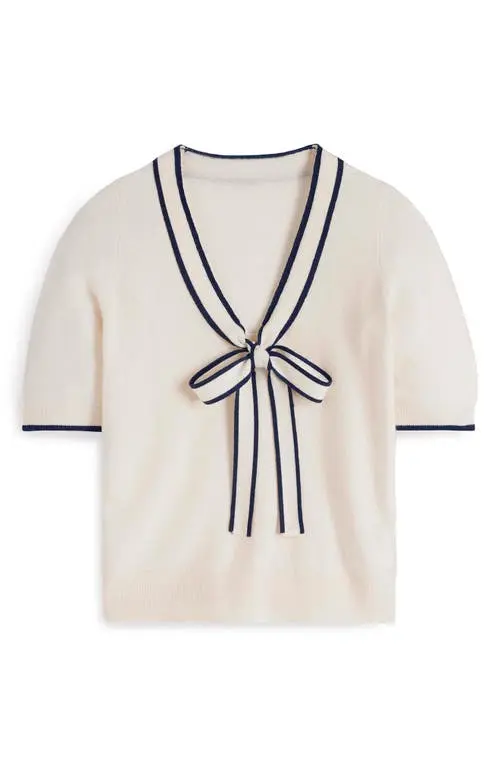 Boden Bow Neck Knitted T-shirt
